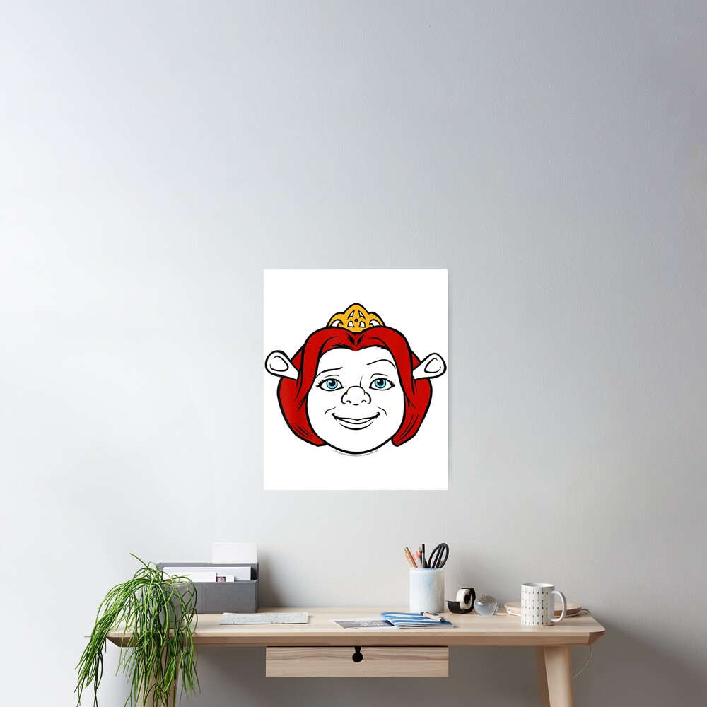 "Shrek Fiona Big Face Outline " Poster for Sale by ooskiedesign | Redbubble
