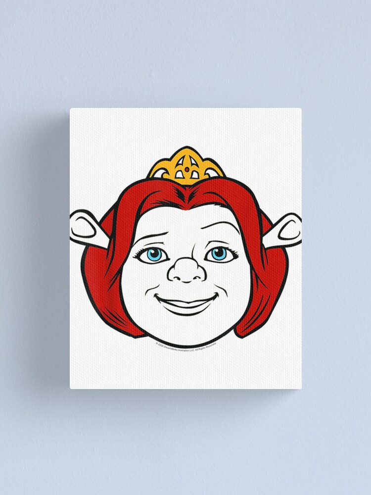 "Shrek Fiona Big Face Outline " Canvas Print for Sale by ooskiedesign ...