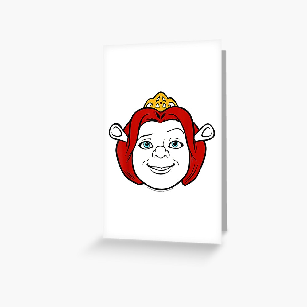 "Shrek Fiona Big Face Outline " Greeting Card for Sale by ooskiedesign ...