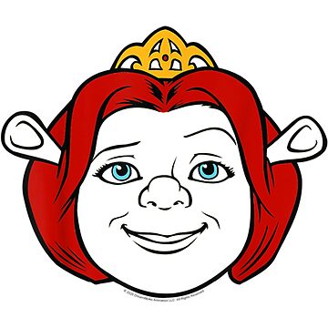 "Shrek Fiona Big Face Outline " Poster for Sale by ooskiedesign | Redbubble