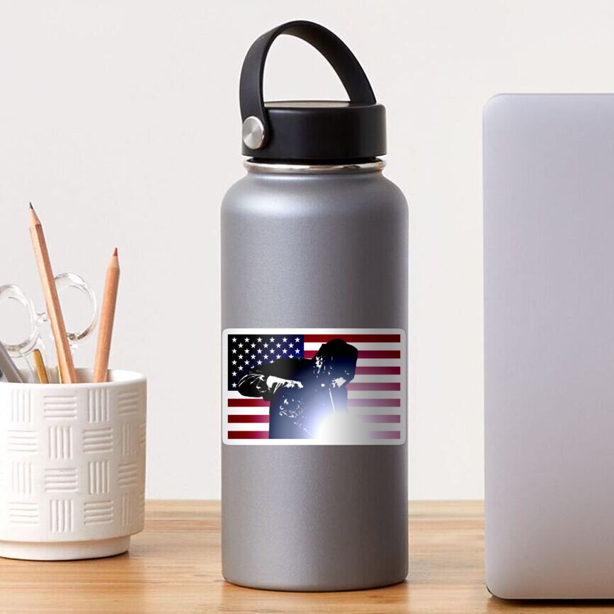 "Welding: Welder & American Flag" Sticker for Sale by MilitaryCandA ...