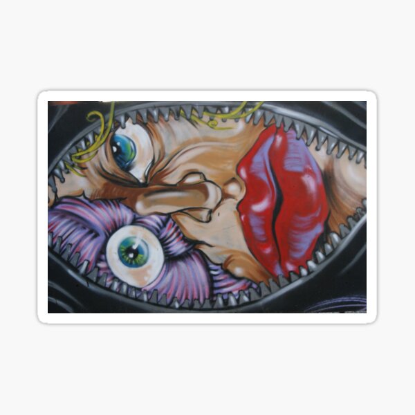 "graffiti face" Sticker for Sale by leon99vera | Redbubble