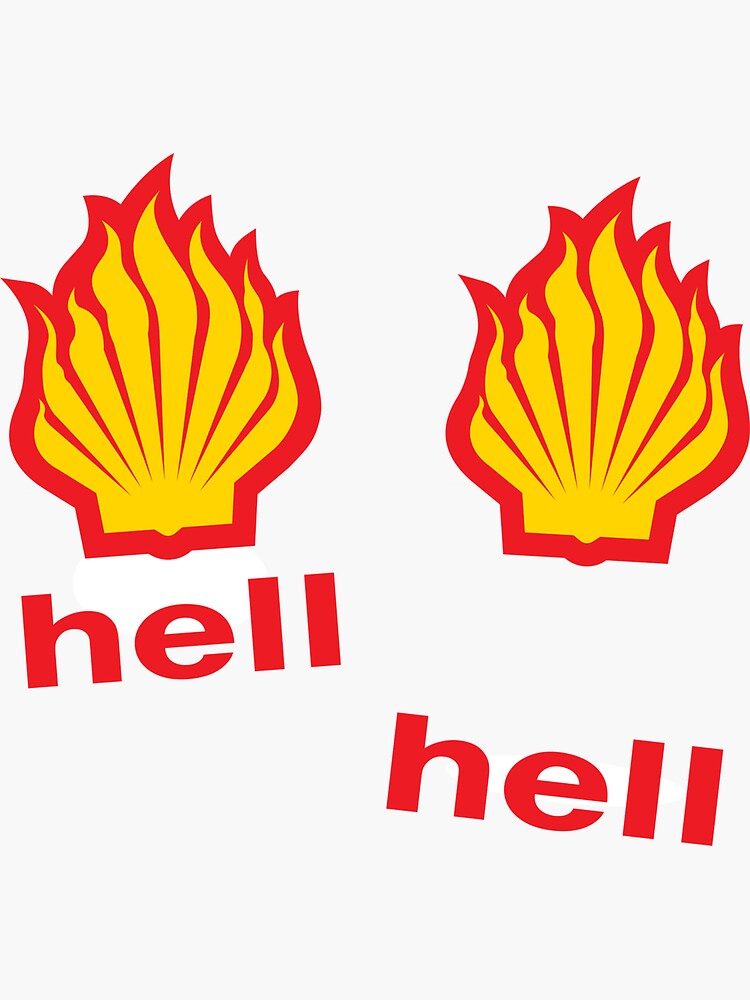 "Hell (Shell)" Sticker by VektorVaughn | Redbubble