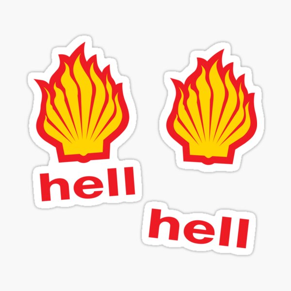 "Hell (Shell)" Sticker by VektorVaughn | Redbubble