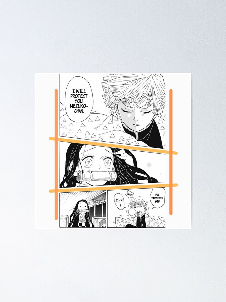 "Demon slayer Zen and Nezuko Panel" Poster by knightkid3 | Redbubble