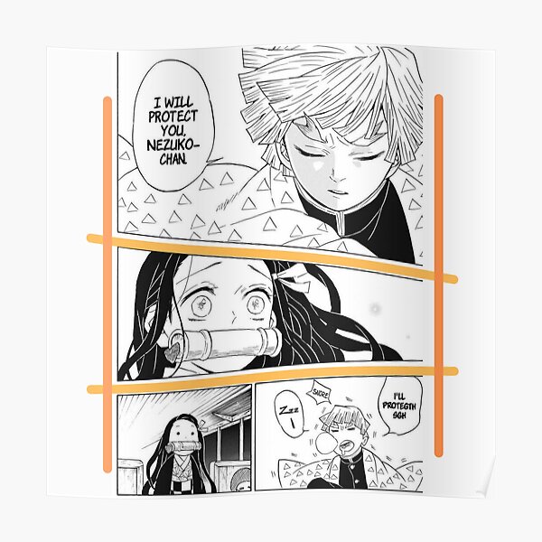 "Demon slayer Zen and Nezuko Panel" Poster by knightkid3 | Redbubble