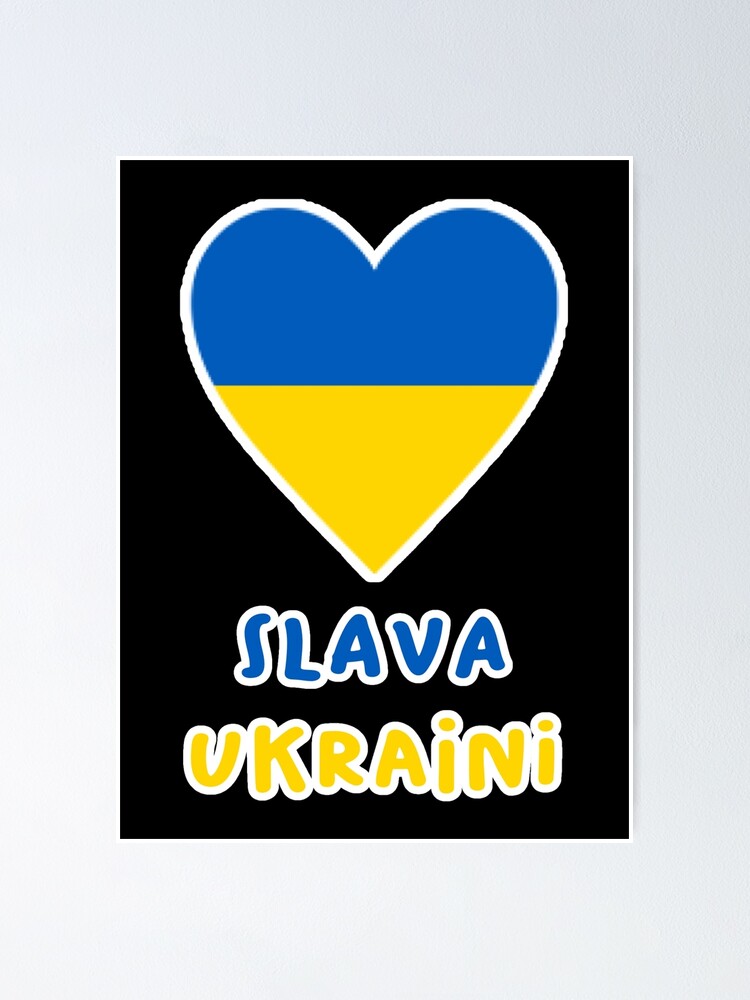 "Slava Ukraini" Poster for Sale by StitchtrapFNBR | Redbubble