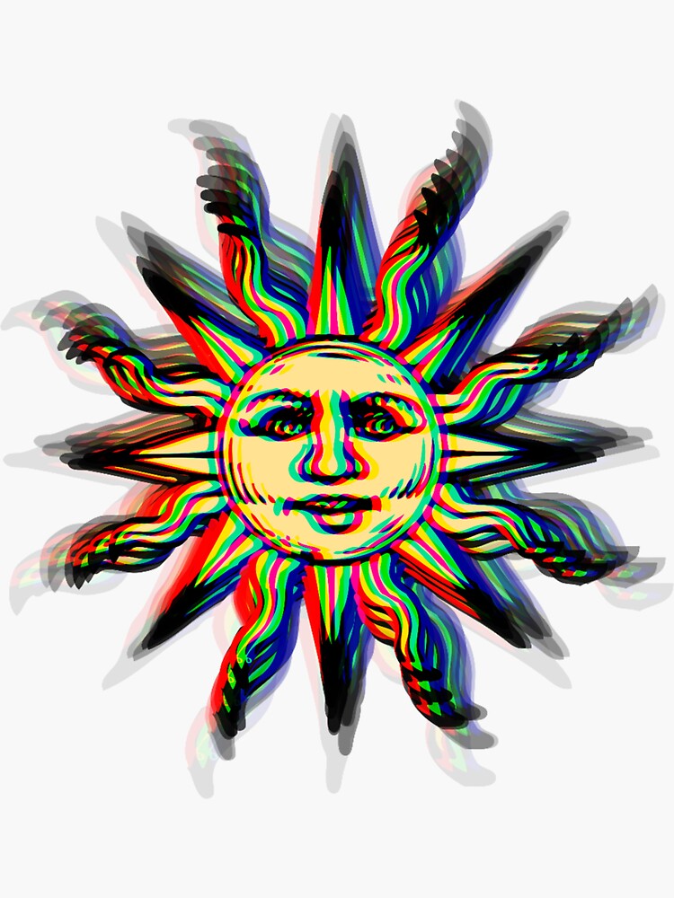 "Sun Psychedelic Art 5D Trippy Hippie Awakening Fractal Mindfulness ...