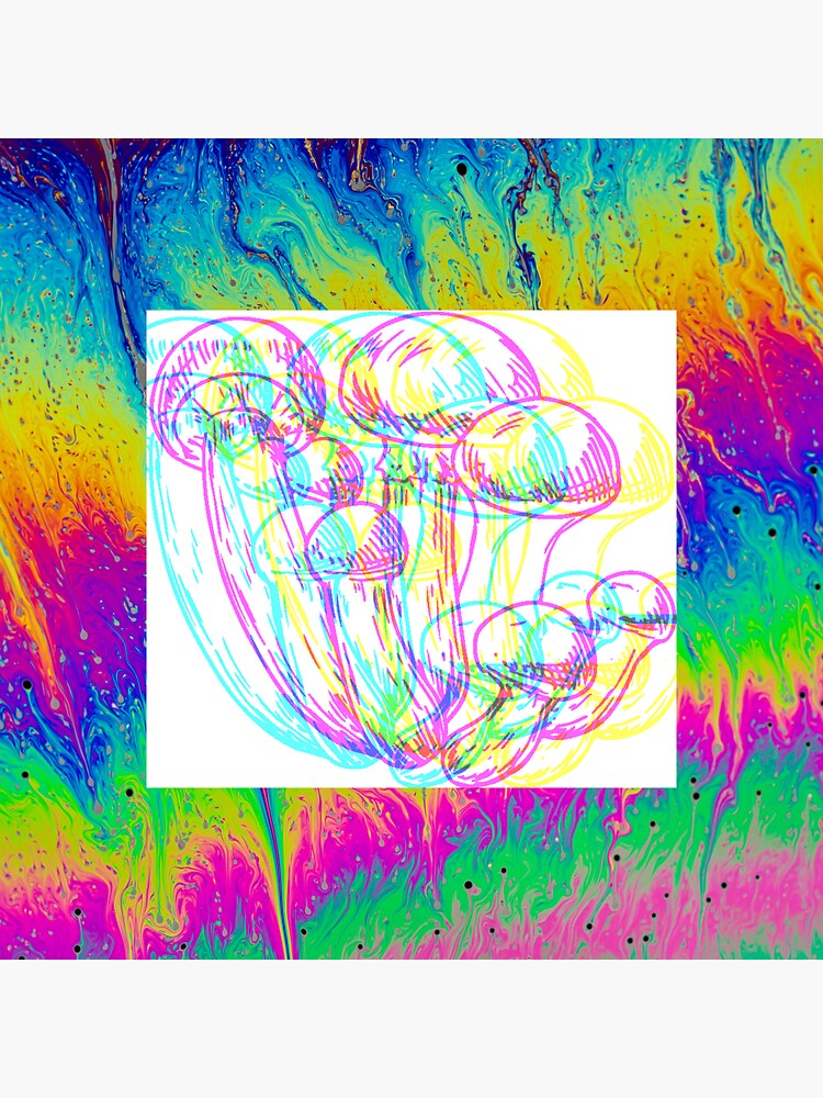 "Magic Mushrooms Psychedelic Art 5D Trippy Hippie Awakening Fractal ...