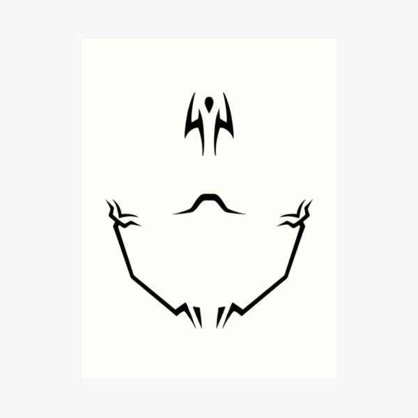 "Jujutsu Kaisen Sukuna Tattoo Face" Art Print for Sale by Daliiila ...