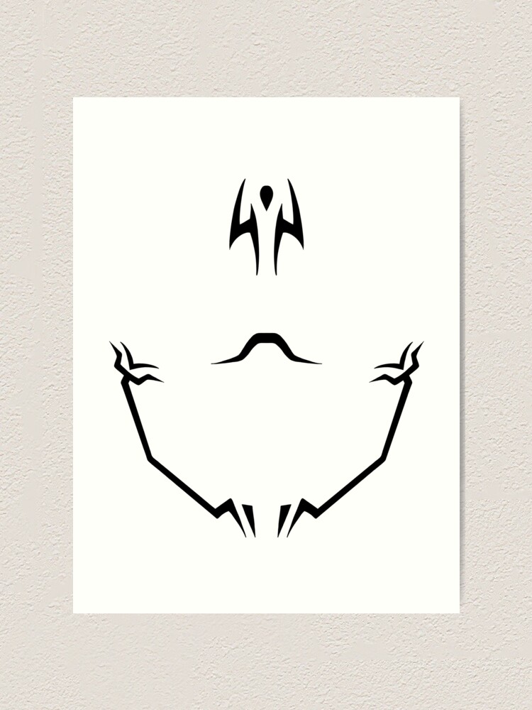"Jujutsu Kaisen Sukuna Tattoo Face" Art Print for Sale by Daliiila ...