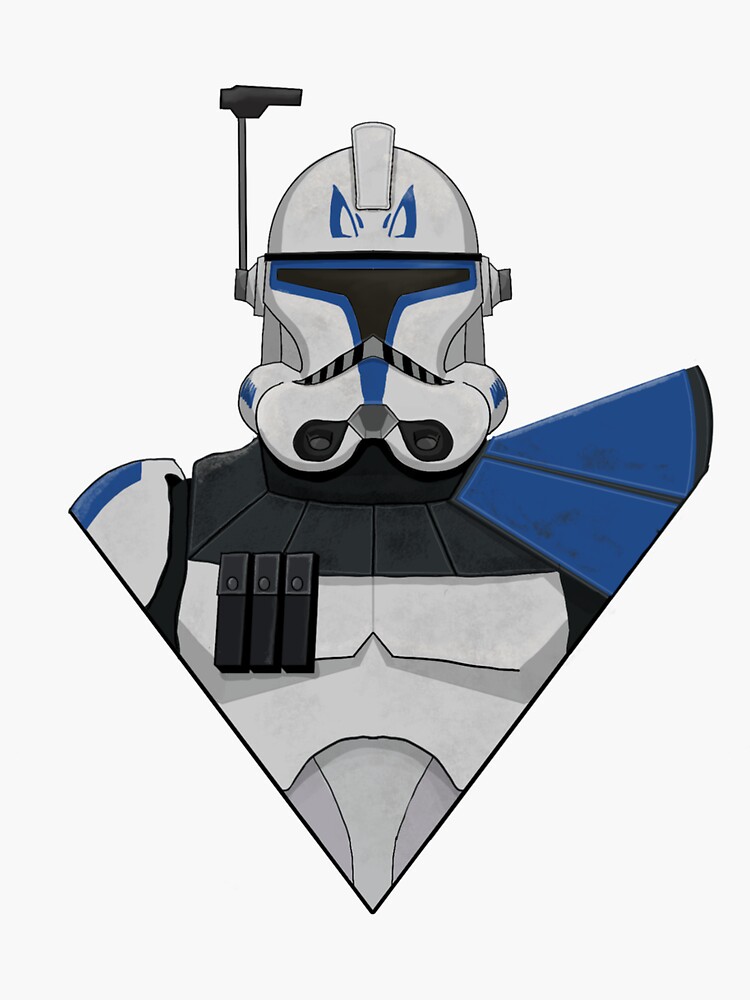 "Captain Rex of the 501st Star Wars" Sticker for Sale by Iliketurtlzzz ...