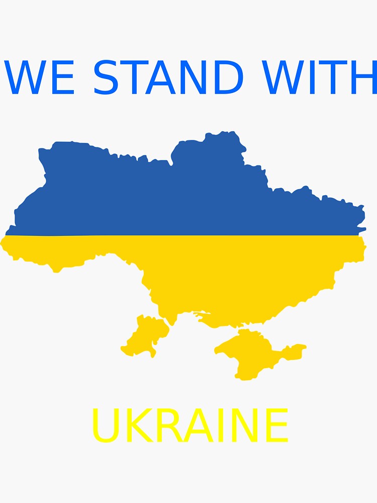 "We stand with Ukraine - Show your support of Ukraine" Sticker by ...