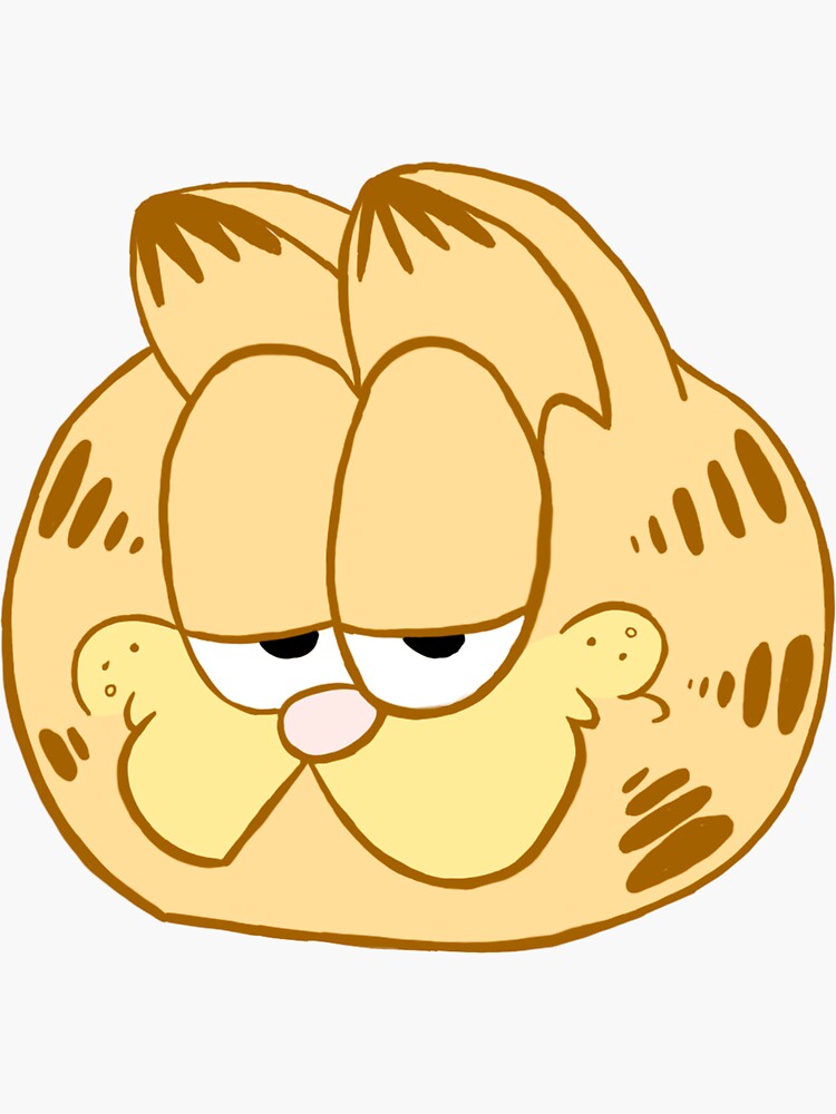 "Garfield Aesthetic Transparent" Sticker by tmstickers16 | Redbubble