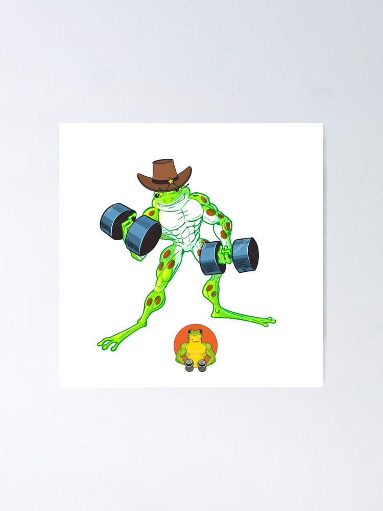 "muscle frog" Poster for Sale by brabouj | Redbubble