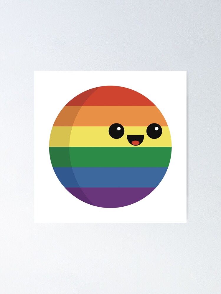 "lgbtq gay pride smiley face" Poster for Sale by parumomnia | Redbubble