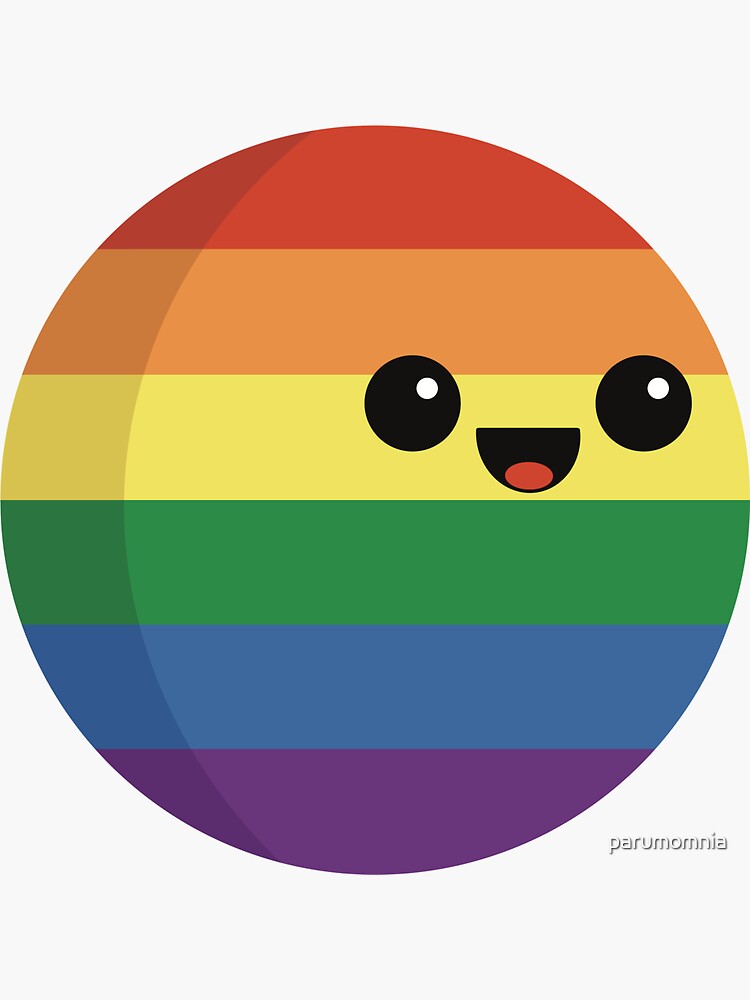 "lgbtq gay pride smiley face" Sticker by parumomnia | Redbubble