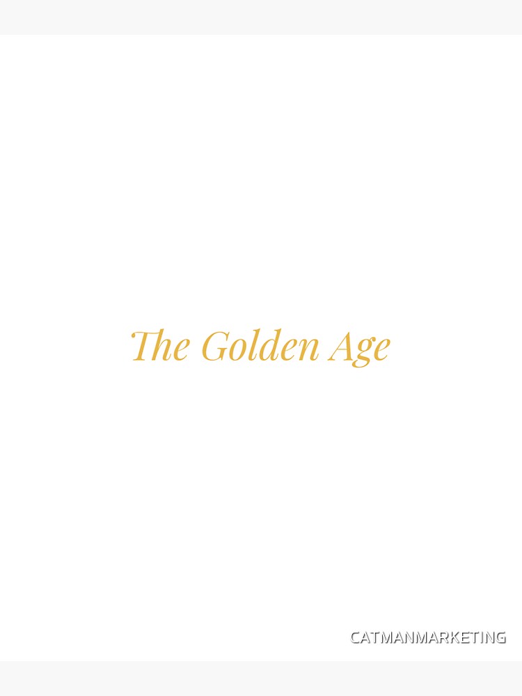 "The Golden Age logo" Sticker by CATMANMARKETING | Redbubble