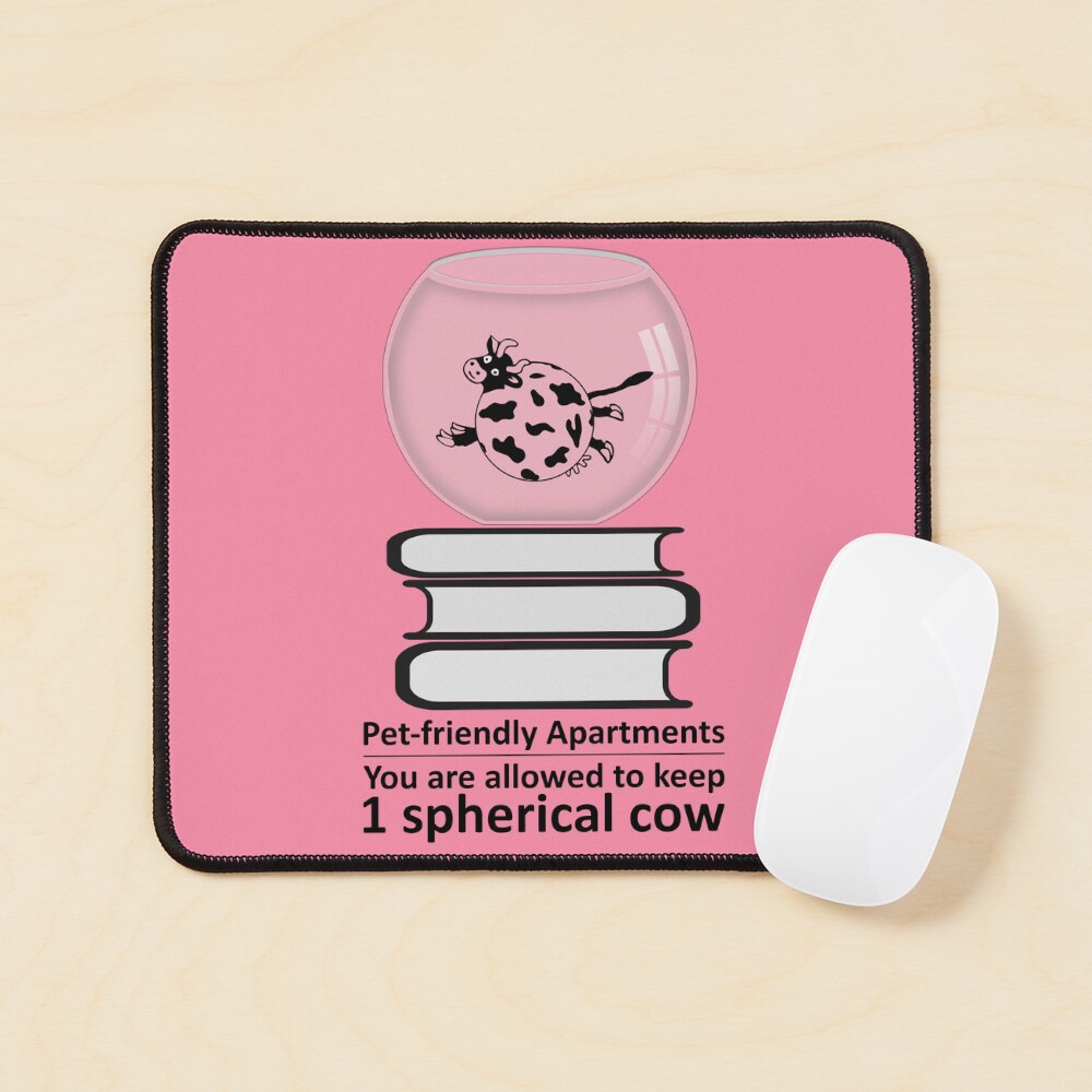 "Spherical Cow Physics joke" Sticker for Sale by i-cottagedesign ...