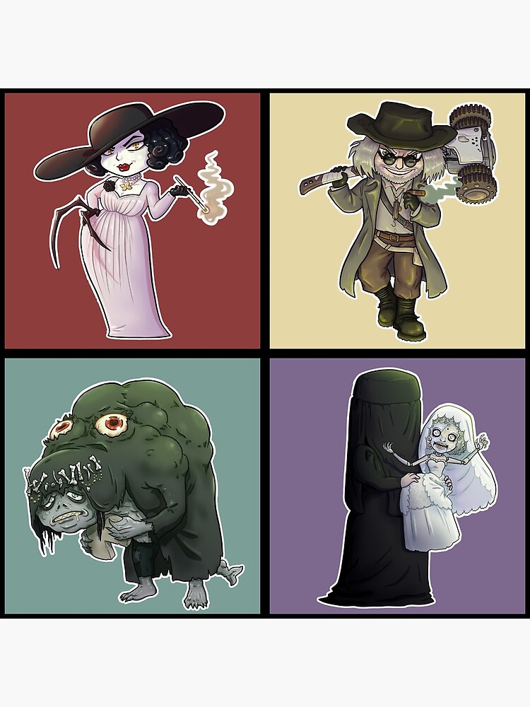 "The Four Lords Resident Evil Village" Art Print by CarysBowenArt ...