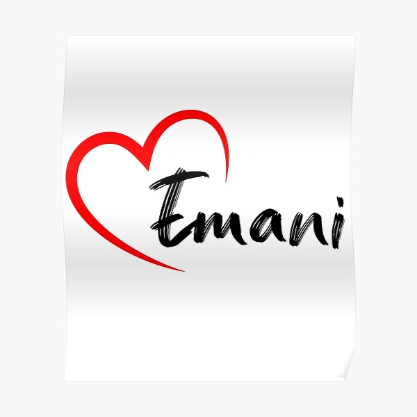 " Hearts for Emani" Poster for Sale by MED-CHEP | Redbubble