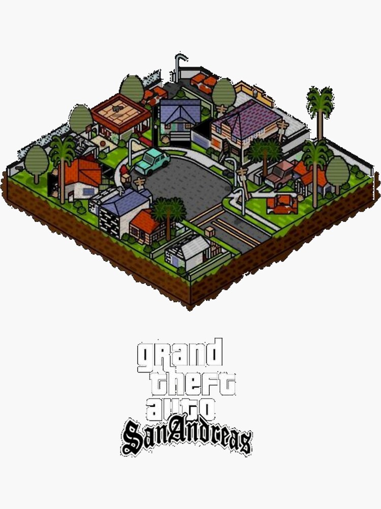 "Grand Theft Auto San Andreas gta sa" Sticker by Stekaa | Redbubble