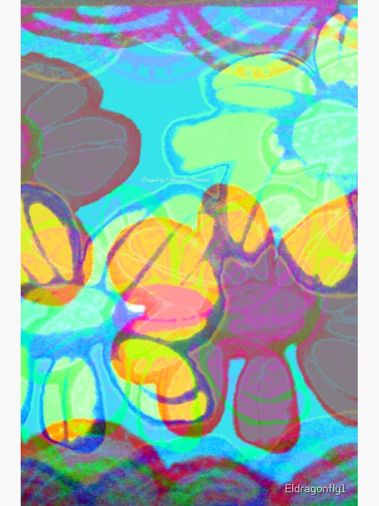 "Barcelona beach and surf style colourful trippy print (no.12)" Poster ...