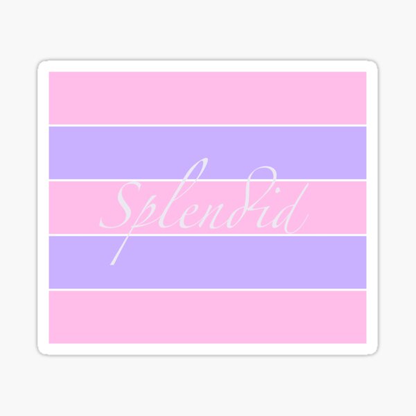 "Feeling splendid today in pastel pink and lilac " Sticker by ...