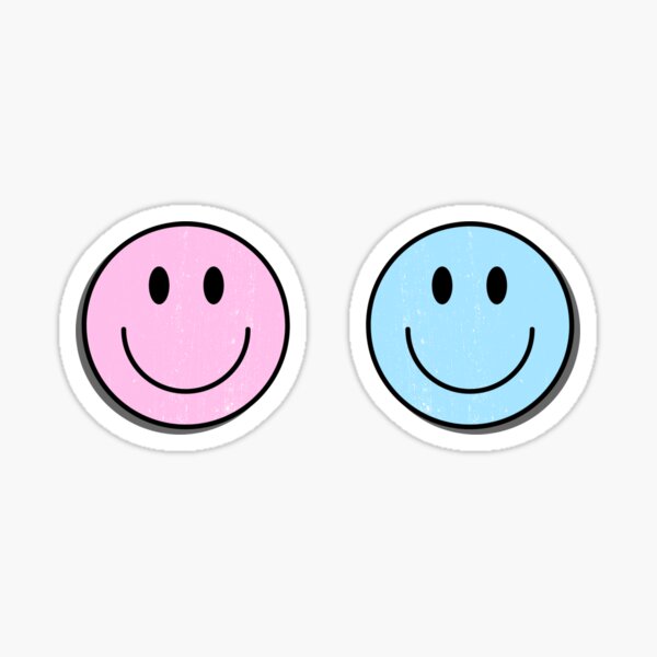 "Two Smiley Faces" Sticker by verbalrazors | Redbubble