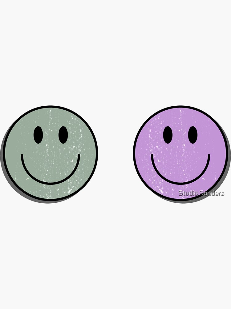"Two Smiley Faces" Sticker by verbalrazors | Redbubble