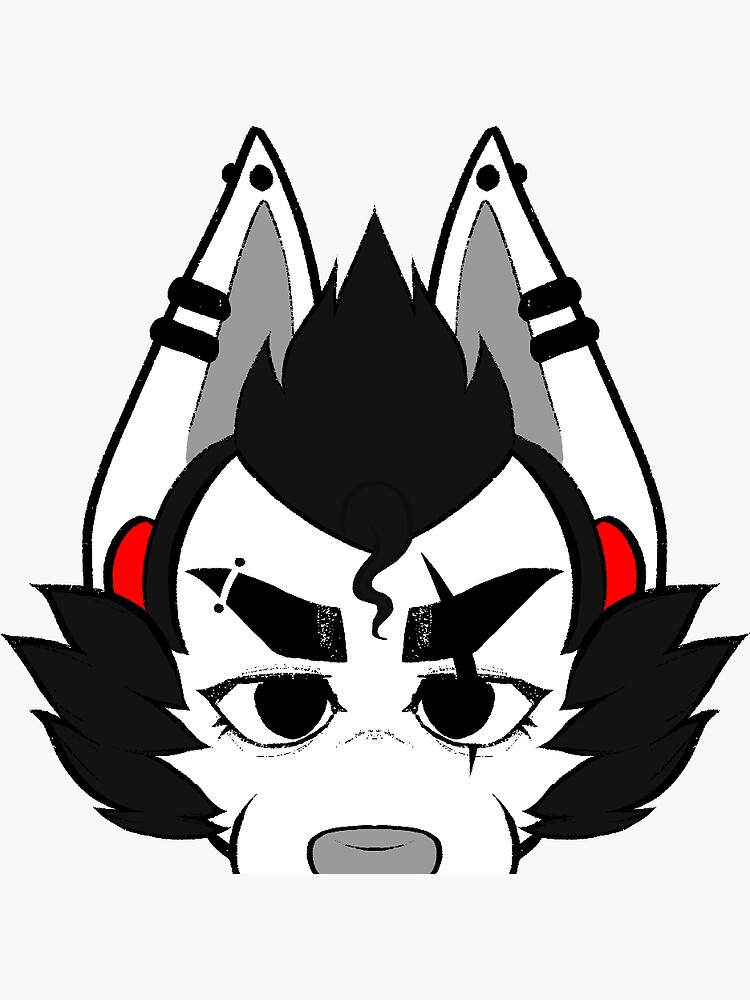 "Retro Furry Peeker" Sticker by TipsyCoffin | Redbubble