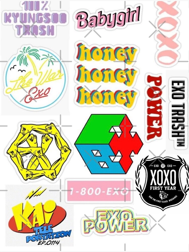 "Exo Phrases and song lyrics " Sticker for Sale by annehannah59 | Redbubble