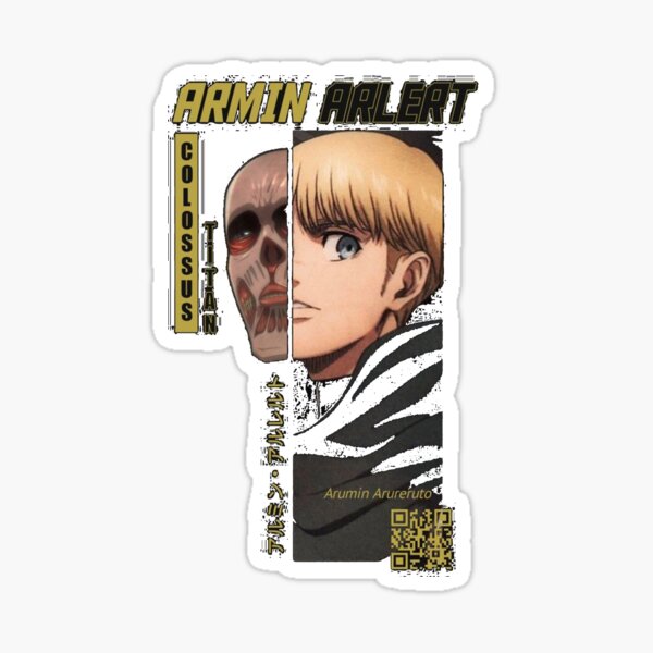 "attack on titan , shingeki no kyojin : armin ; anime" Sticker by ...