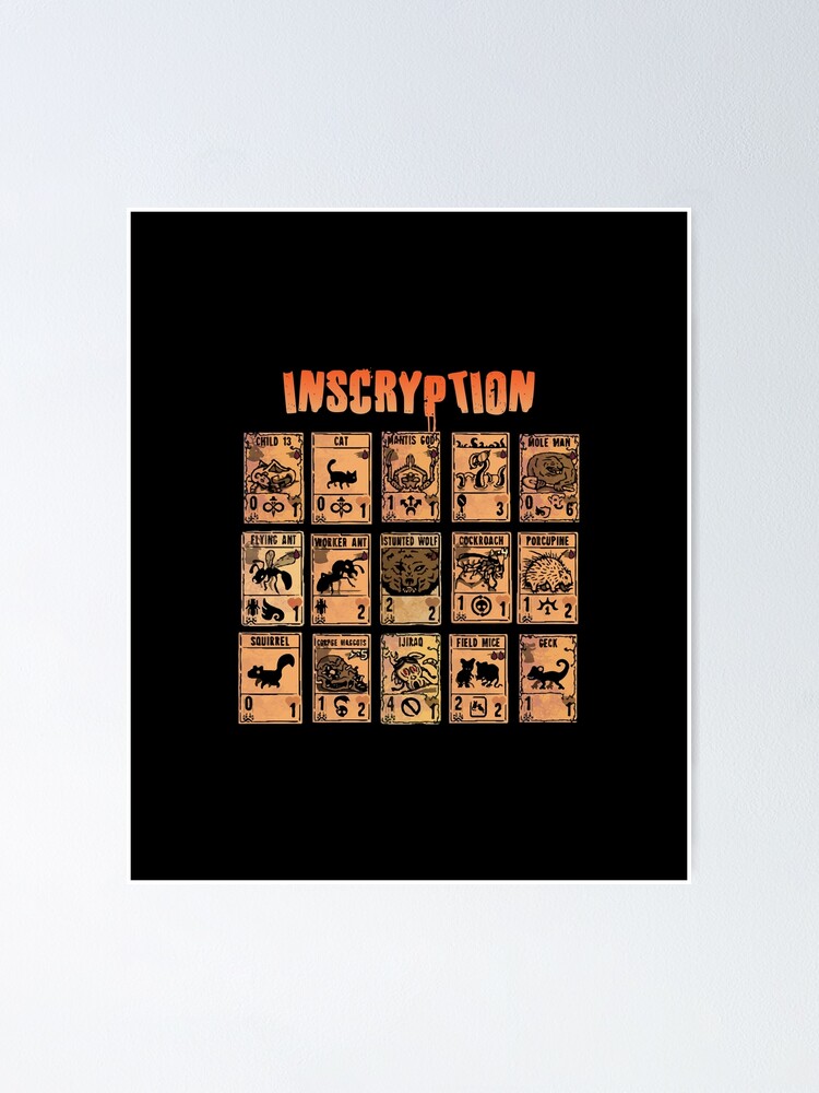 "Inscryption Online Horror Card Game Best Cards Gift For Gamers" Poster ...
