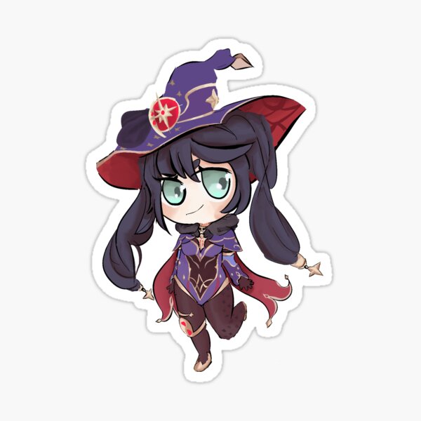 "chibi mona genshin impact" Sticker by atomich3art | Redbubble