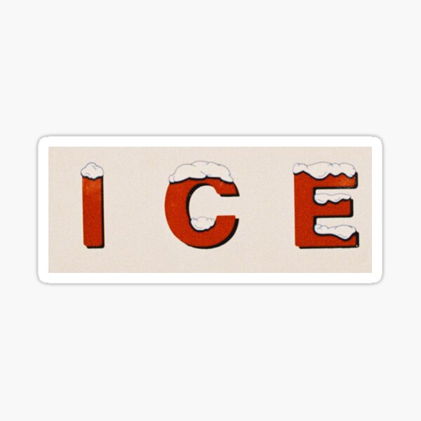 "Ice" Sticker for Sale by Agerage23 | Redbubble