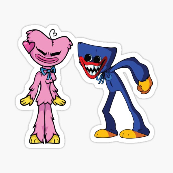 "huggy wuggy and kissy missy " Sticker by elzeysjwexell | Redbubble
