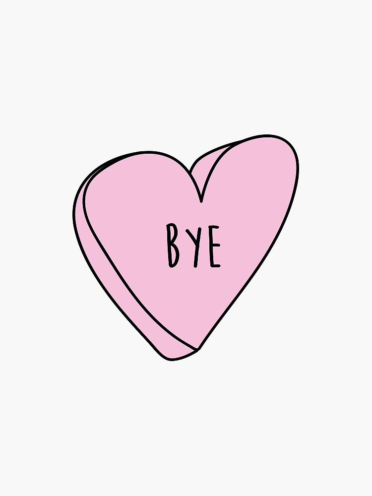 "Bye Heart " Sticker for Sale by lexisirena | Redbubble