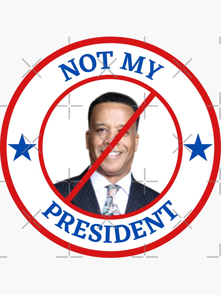 "Not My President - Random Man" Sticker by AntiPolitical | Redbubble