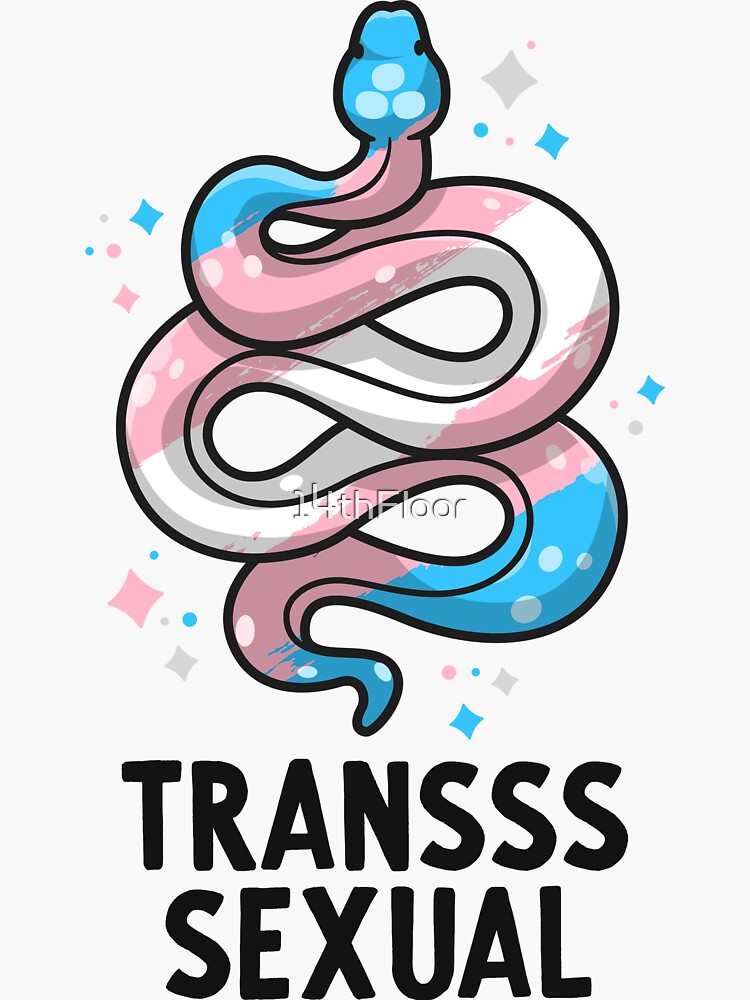 "Transsexual Pride Stuff Trans Flag Colors Snake LGBT" Sticker by ...