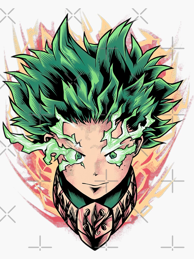 "Deku Midoriya Izuku Face Illustration - My Hero Academia : Boku No ...