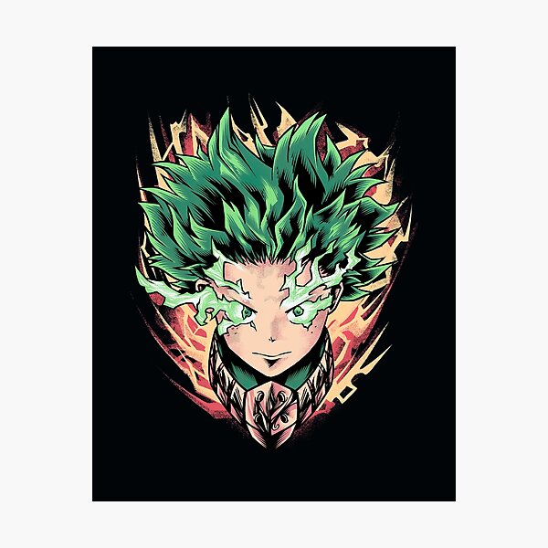 "Deku Midoriya Izuku Face Illustration - My Hero Academia : Boku No ...