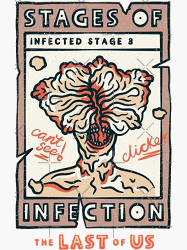 "The Last of Us stages of infection clicker" Sticker for Sale by ...