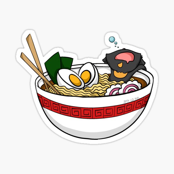 "Noodle Cat" Sticker for Sale by Amyloink | Redbubble