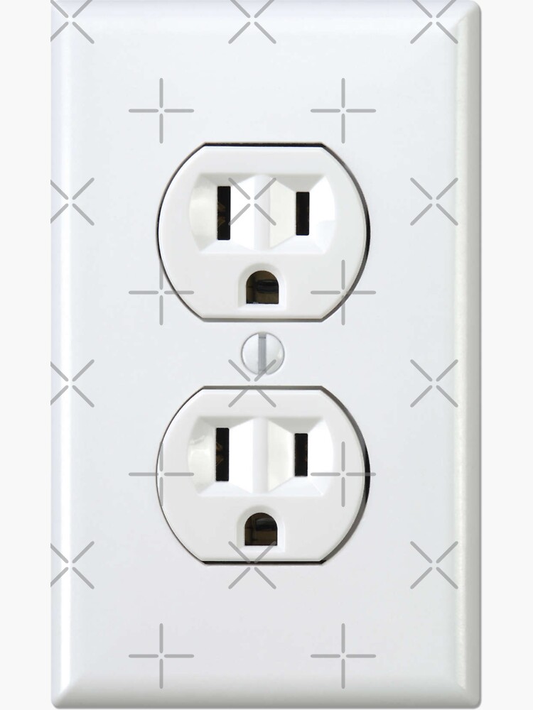 Fake Outlet Prank Sticker Sticker For Sale By Mondolu Redbubble