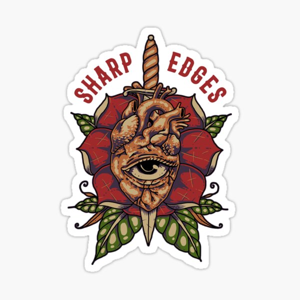 "SHARP EDGES" Sticker by TAYMASHIN | Redbubble