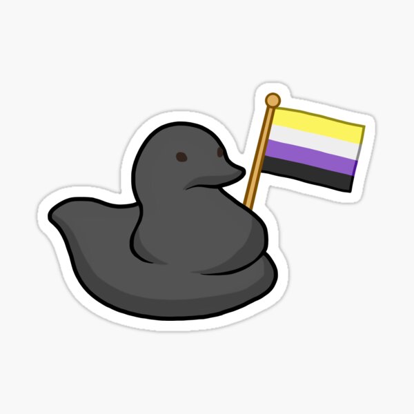 "NB Pride Peeps - Black Chick Peep with Non-Binary Pride Flag LGBT+" Sticker for Sale by Zphal ...