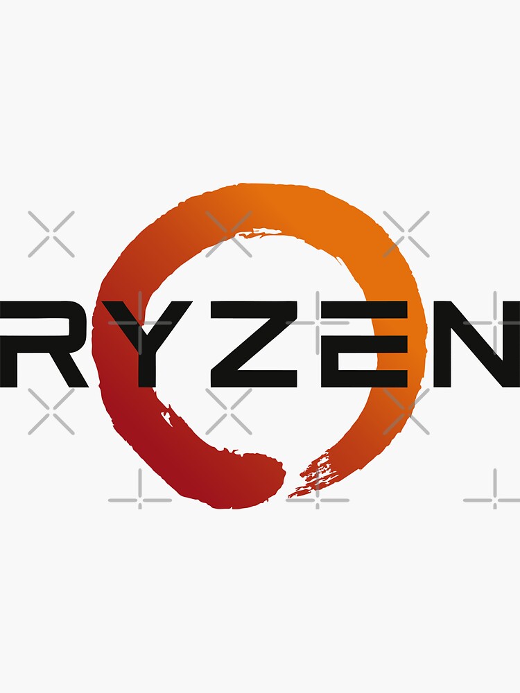 "AMD Ryzen logo" Sticker by Bublifuk6410 | Redbubble