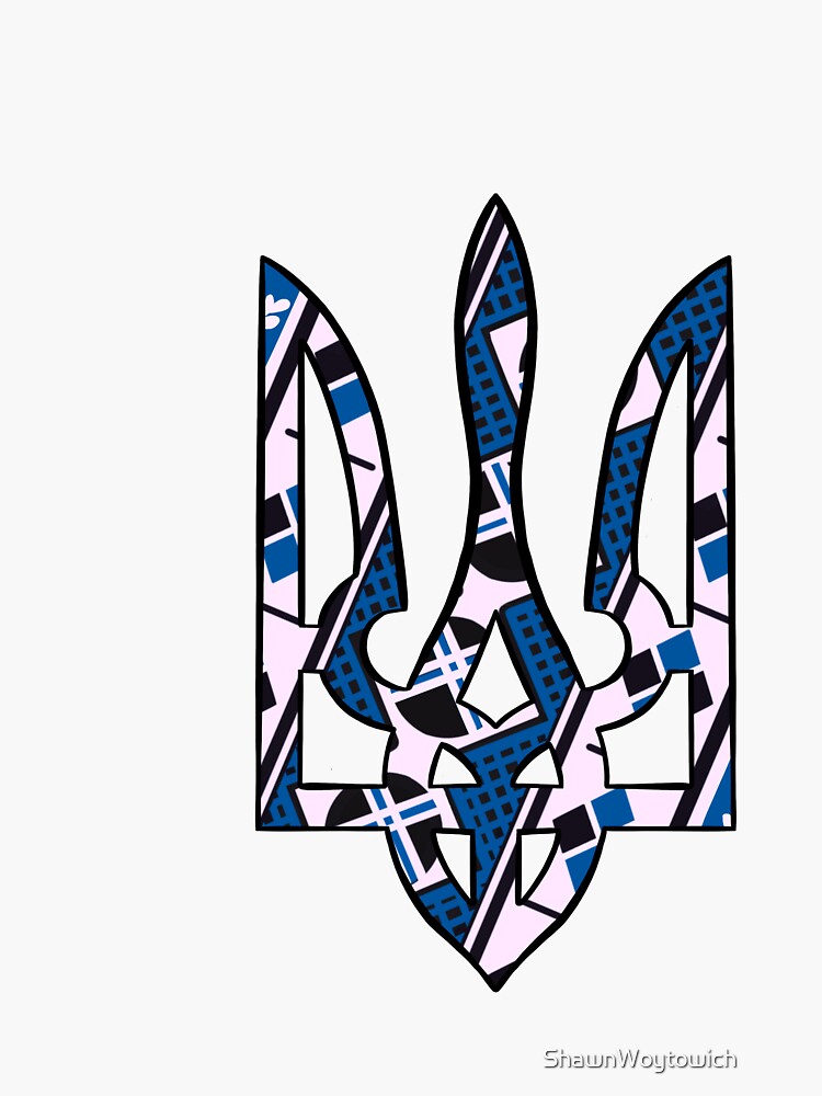 "Ukraine tryzub " Sticker by ShawnWoytowich | Redbubble