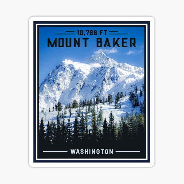 "Mount Baker Washington" Sticker by Dennis02 | Redbubble